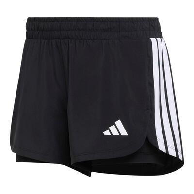 【自营】adidas阿迪达斯女跑步含内衬三分裤三条纹梭织短裤KD9742