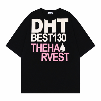 DHSS美式复古字母宽松短袖T恤