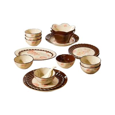 中古风碗碟套装家用乔迁新婚礼物