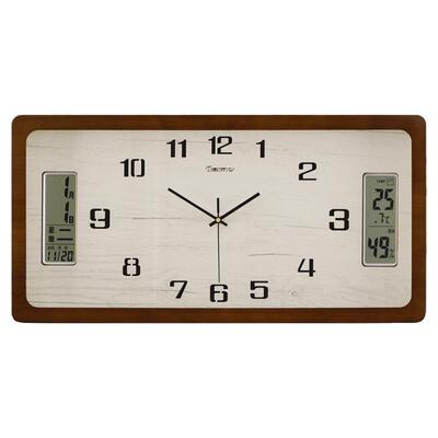 新中式实木挂钟万年历