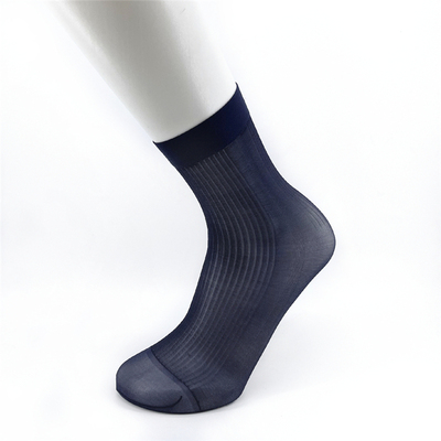 光滑柔亮商务锦纶透丝袜均码男士