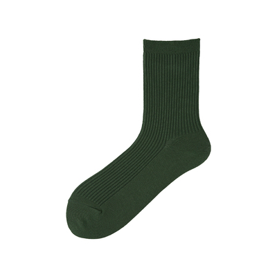 Tabio袜子女秋冬高弹透气休闲运动商务百搭中筒袜日系黑白色女袜