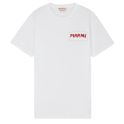 MARNI男士字母Logo休闲短袖T恤