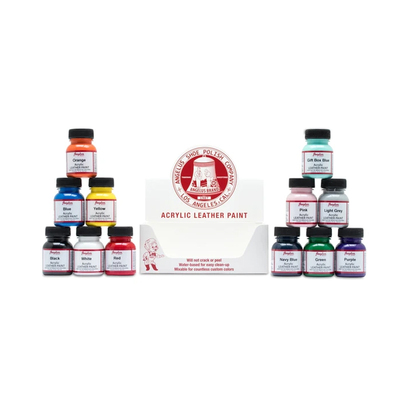 美国进口angelus皮革皮包diy颜料