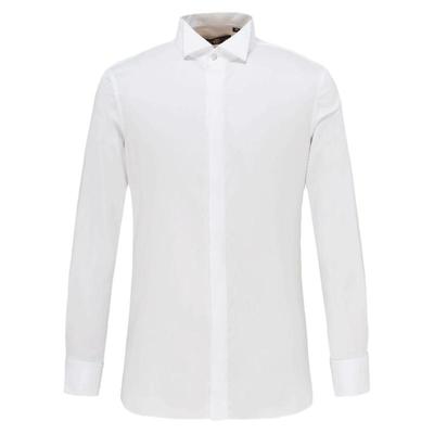 LAMPO礼服领婚庆长绒棉衬衫