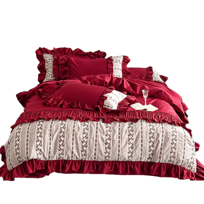 法式浪漫婚庆四件套结婚陪嫁床品