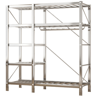 不锈钢钢架螺丝组装衣柜家用结实