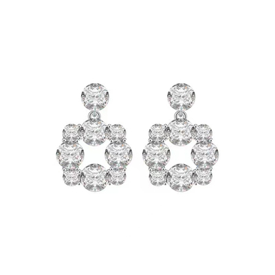 abyb珠光宝气耳环闪耀锆石耳饰