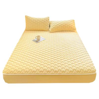 A类大豆牛奶绒夹棉床笠防滑