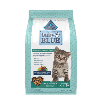 蓝挚Blue Buffalo蓝馔幼猫专用粮全价鸡肉无谷高蛋白幼猫粮900g