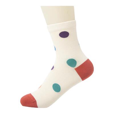 Rime波点圆点中筒袜吸汗透气