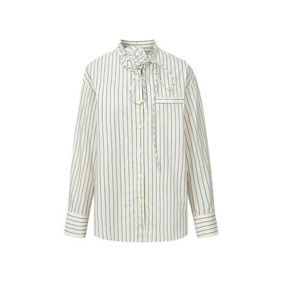 GCRUES设计感条纹衬衫女2025春