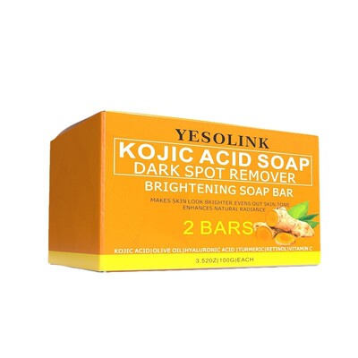 姜黄皂跨境外贸亮肤皂手工皂turmeric soap曲酸皂精油皂厂家批发