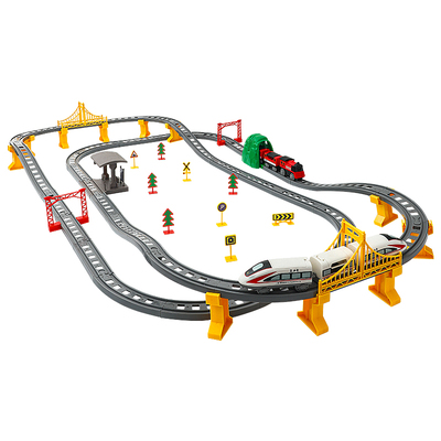 百变DIY电动高铁轨道列车