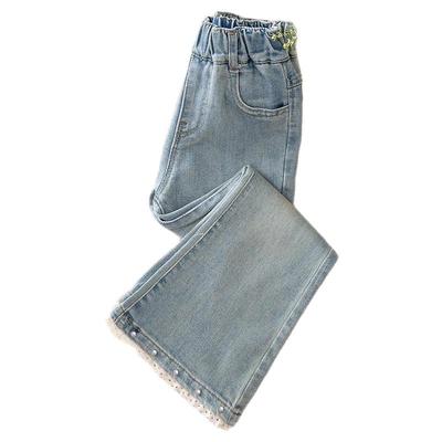 女童加绒喇叭裤秋冬2025新款