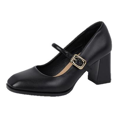 ZYIYI一字扣玛丽珍小皮鞋