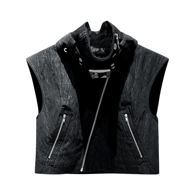 ANNAKIKI【kellybailey/RED女团胡静怡同款】机能立领扣带马甲