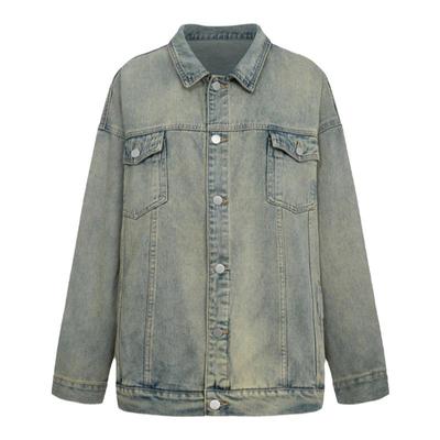 YORAINBOW秋冬黄泥色牛仔外套潮