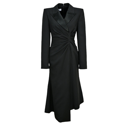 YESBYYESIR焦点褶皱西装连衣裙