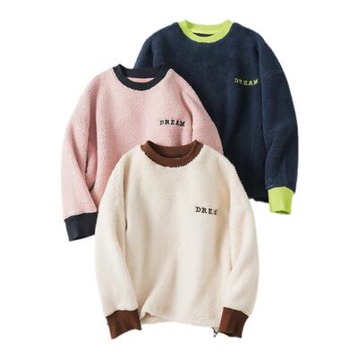 梦想撞色加厚保暖欧棉一体绒外套