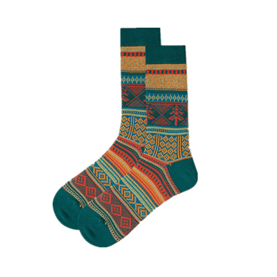 防臭男女精梳棉双针无骨中长筒