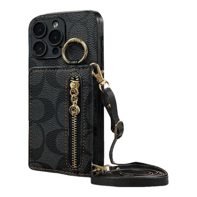 坎宁安适用于iphone16e手机壳苹果17promax插卡套15/14钱包Air卡夹13/12斜跨绳7/8P挂绳xs精孔零钱包可插卡