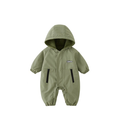男童连体衣冬季夹棉加厚哈衣爬服