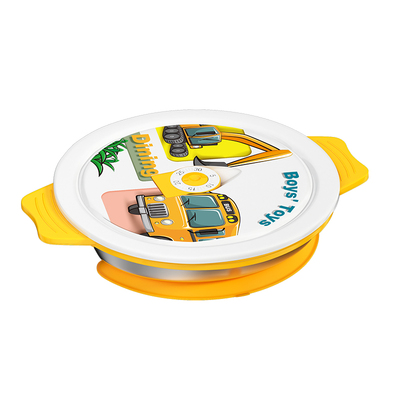 316分格儿童餐盘吸盘式不锈钢餐具家用分餐盘宝宝婴儿饭盘食品级