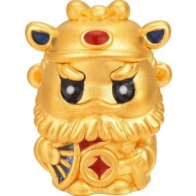 明牌珠宝3D硬金小财神串珠