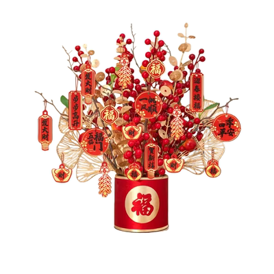 新年装饰前台福桶摆件2026