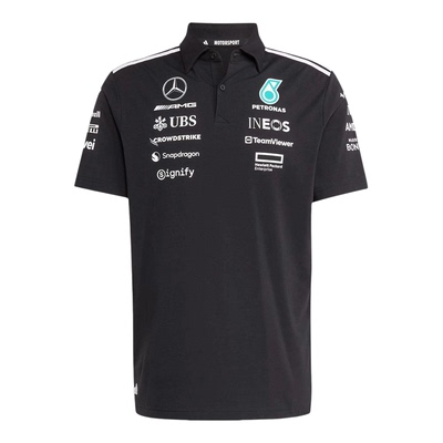 Adidas/阿迪达斯官方正品TEAMS25新款男黑白色短袖Polo衫JW5391