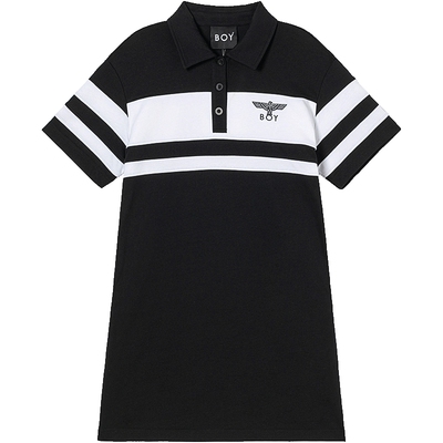 时尚BOYLONDON条纹字母连衣裙