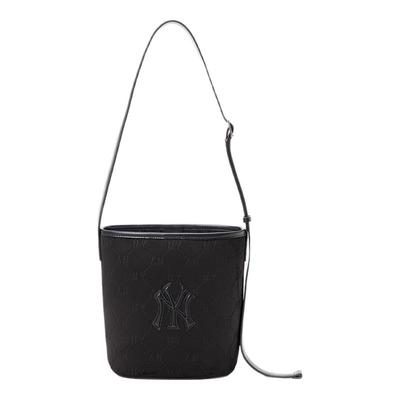 MLB官方 男女情侣可斜挎通勤钻石老花百搭水桶包25秋冬新款BMMC2