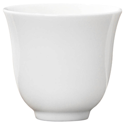 纯白瓷定制图案茶庄刻字品茗杯