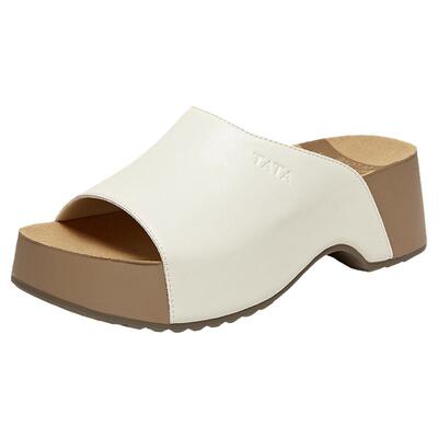 TATA他她小海豚女鞋夏季厚底勃肯鞋外穿软木鞋时尚凉拖鞋CML02BT6