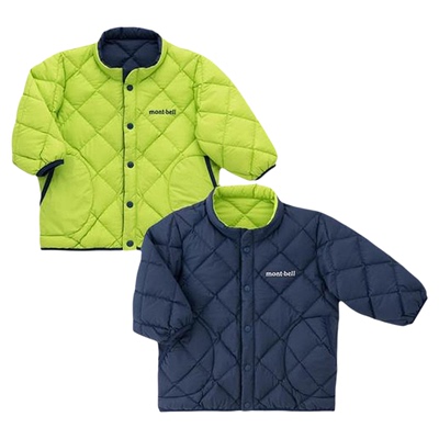 1h可退 日本直邮montbell 双面幼儿羽绒服外套轻便保暖1101699