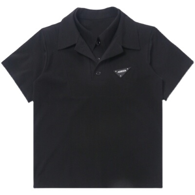 ASSEEN短袖双层领polo直角肩