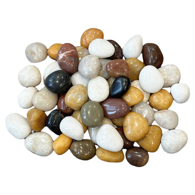 鹅卵石雨花石原石花盆鱼缸造景水培固根户外庭院铺路天然五彩石头