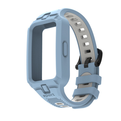 适用于荣耀华为手环9/8/7/6表带10硅胶铠甲款擎云HA580一体成型荣耀手环6/7/9智能运动手环腕带band8替换男女