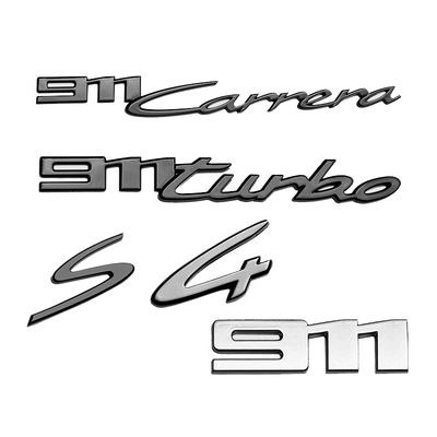 适用保时捷新款911车尾标Carrera4Sturbo992涂漆哑黑色英文字母标