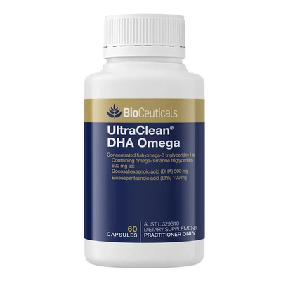 澳洲直邮 BIOceuticals 高纯度DHA OMEGA3欧米茄纯净鱼油+维E60粒