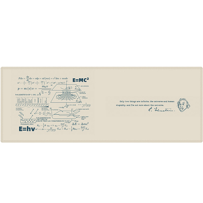 爱因斯坦相对论公式鼠标垫超大号男生键盘垫定制订做logo超长桌垫
