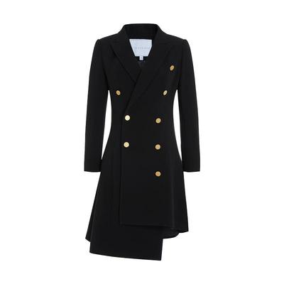 TieForHer黑醋酸不规则西装裙