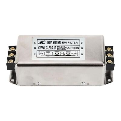 CW4L3单相三级EMI交流电源滤波器EMC端子台220V抗干扰10A20A30A