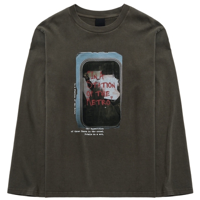 VVNK JANE PLUS秋季主题印花廓形长袖T恤女J530576301A