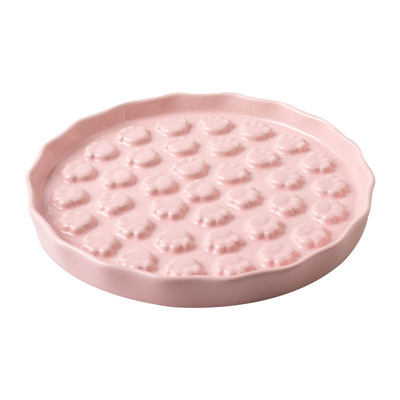 爪爪印陶瓷猫狗慢食舔盘