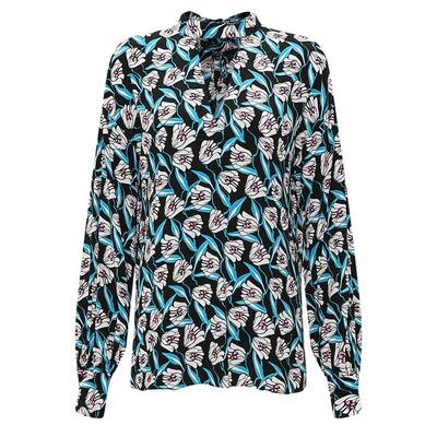 DVF蓝白命运之花POLO领衬衫上衣