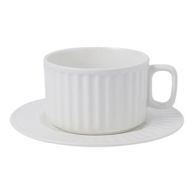 纯白咖啡杯碟红茶杯拿铁杯酒店杯