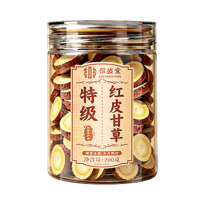 甘草中药材正品片官方旗舰店泡水喝野生特级甘肃红皮止咳菊花煲汤