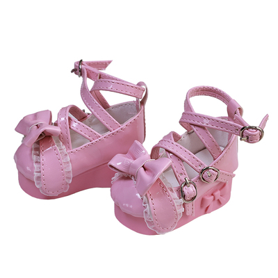 4分bjd娃鞋蝴蝶结小皮鞋